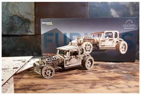 Ugears 3D dřevěné mechanické puzzle The Hot Rod Furious
