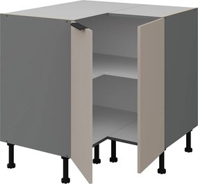 ARIA ta | dolní skříňka 90x90 DN 2F rohová s policí | 90x90 cm | antracit/béžová