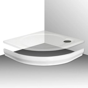 Čelní panel čtvrtkruh 100 mm Univerzální Bílá Panel čelní / 800 8010069