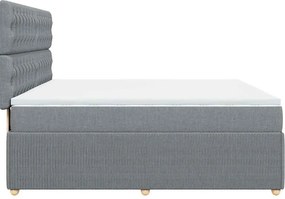 Box spring postel s matrací světle šedá 180 x 200 cm textil 3294442