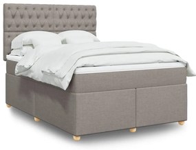 Box spring postel s matrací taupe 140x200 cm textil 3293614