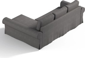 Potah na pohovku IKEA Backabro rozkládací se šezlongem barva šedá látka pletený vzor