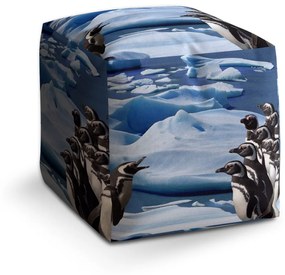 Sablio Taburet Cube Tučňáci: 40x40x40 cm