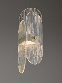 Kovové LED stmívatelné závěsné svítidlo v mosazné barvě se skleněným stínidlem ø 14 cm Lucien – Nova Luce