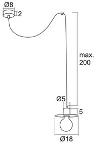 Argon 3834 - Lustr na lanku CORSO 1xE27/15W/230V bílá