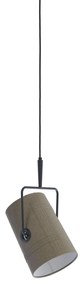 Diesel Fork small cluster, svítidlo z antracitového kovu a šedé tkaniny, 1x15W E14, prům. 21,7cm
