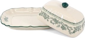 Zelená/slonovinová porcelánová máslenka Cyril – S|P Collection