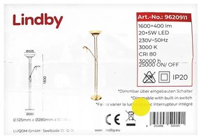 Lindby | Lindby - LED Stmívatelná stojací lampa YVETA LED/20W/230V + LED/5W/230V | LW1474