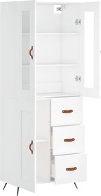 Skříň highboard bílá 69,5 x 34 x 180 cm kompozitní dřevo 3198633