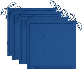 Stohovací zahradní židle s poduškami 4 ks masivní teak 3073220