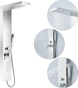 Sprchový panel Santiago stříbrný vysoký lesk
