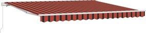 Stahovací markýza Oranžová a hnědá 400 × 300 cm 3330505