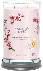 Yankee Candle – Signature Tumbler svíčka Pink Cherry & Vanilla (Růžové třešně a vanilka) Velikost: velká 567 g