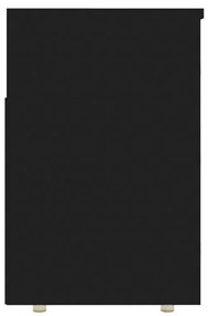 vidaXL Lavice s botníkem černá 105 x 30 x 45 cm kompozitní dřevo