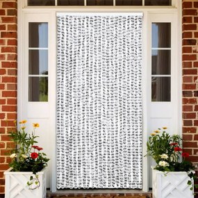 Závěs proti hmyzu světle a tmavě šedý 90 x 220 cm Chenille 325455