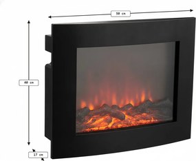 LED dekorace moderní krb COZY WARM 40x50 cm, černý