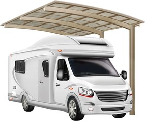 Ximax Alu přístřešek na auto Portoforte Caravan Typ 80 vzhled oceli 270 x 495 cm