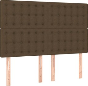 Box spring postel s matrací tmavě hnědá 140x200 cm textil 3128288