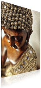 Malvis ® Obraz Dřevěný Buddha Velikost (šířka x výška): 120x150 cm