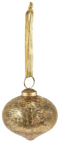 Vánoční cetka zlatá 9 cm – 9x8 cm