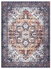 koberec ANTIKA ancret sunset, moderní ornament, omyvatelný tmavě mo velikost 160x220 cm | krásné koberce cz