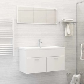vidaXL 2dílný set koupelnového nábytku kompozitní dřevo [804805] Barva: Bílá