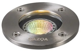 Chytré zemní bodové svítidlo nerezové vč. WiFi GU10 IP65 - Basic Round