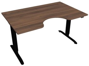 Hobis Motion Elektr. nastavitelný stůl 140x90 - HOBIS ERGO MOTION MSE 2 1400 Dekor stolové desky: ořech, Barva kovové podnože: černá