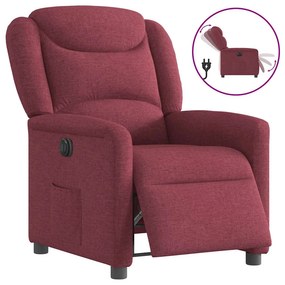 Elektrické polohovací křeslo vínové textil 3303177