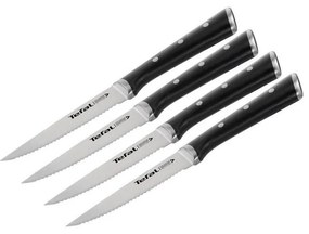 Tefal | Tefal - SADA 4x Nerezový nůž na steak ICE FORCE 11 cm chrom/černá | GS0160