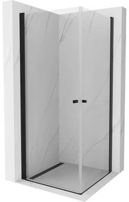 Mexen Pretoria Duo sprchový kout s otočnými dveřmi 100 x 100 cm, průhledné, Černá - 852-100-100-70-00-02