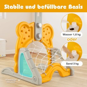 Costway 4 ve 1 Activity Center s basketbalovou a fotbalovou brankou a házením