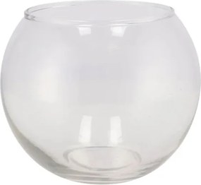 Baňatá skleněná váza Sphere transparent - Ø 17*14 cm