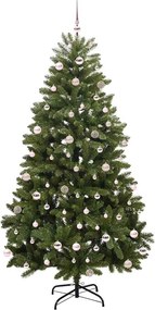 Umělý vánoční stromeček 240 cm 300 LED Teplá bílá PVC a ocel 3395705