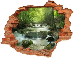 Wallmuralia Nálepka fototapeta 3D výhled Vodopád v lese 90x70 cm