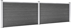 Zahradní plot WPC 353 x 105 cm černý 3070447