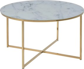 ACTONA Kulatý konferenční stolek ALISMA bílý ⌀80 cm
