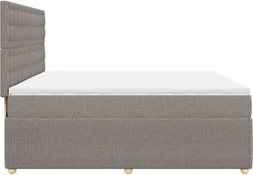 Box spring postel s matrací taupe 200x200 cm textil 3292181