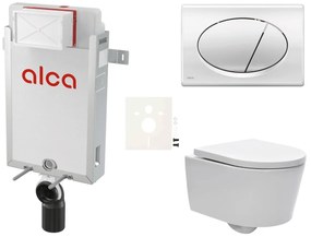 Cenově zvýhodněný závěsný WC set Alca k zazdění + WC SAT Brevis SIKOAW2