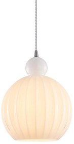 Závěsná lampa Ball Ball bílá Rozměry: Ø  15 cm, výška 23 cm