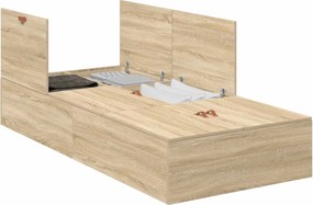 Rám postele s úložným prostorem Sonoma dub 100 x 200 cm 3335351