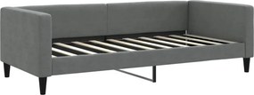 Válenda s přistýlkou a matracemi tmavě šedá 90 x 190 cm textil 3196607