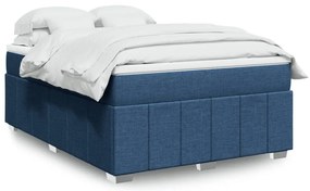 Box spring postel s matrací modrá 160x200 cm textil 3285490