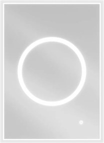 Mexen Koga, LED koupelnové zrcadlo s podsvícením 50 x 70 cm, 6000K, ochrana proti zamlžování, 9821-050-070-611-00