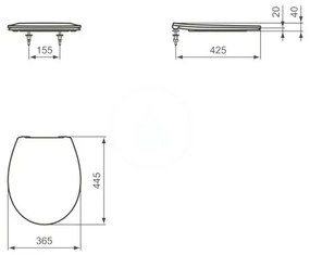 Ideal Standard WC sedátko Softclose bílé E131801