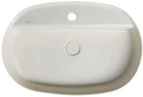 Isvea, INFINITY OVAL keramické umyvadlo na desku, 60x40 cm, Ivory, 10NF65060-2K