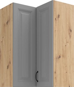 STILO ad | horní skříňka 60x60 GN-90 2F (90°) rohová s policemi | 60x60 cm | VYSOKÁ | artisan/světle šedá