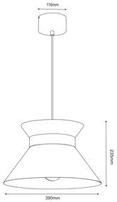 Lustr na lanku NORGE 1xE27/15W/230V černá/zlatá