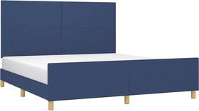 Rám postele bez matrace modrý 160 x 200 cm textil 3124909