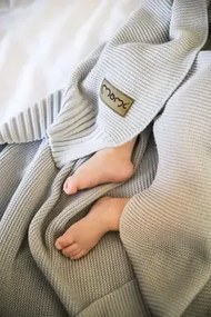 MoMi HUG Dětská pletená deka béžová